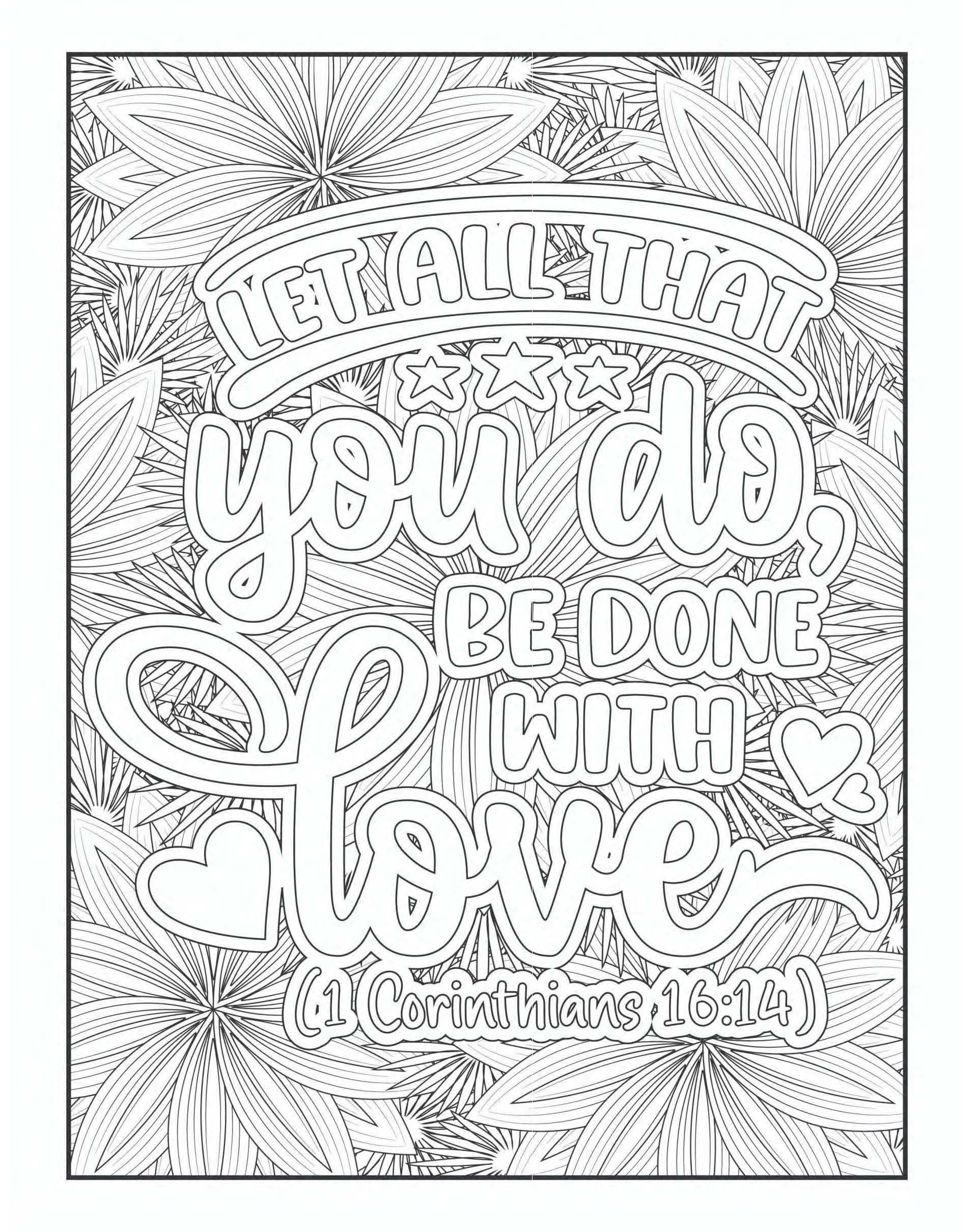 Bible Verse Coloring Pages, Bible Verse Coloring Sheets, Biblical Art ...