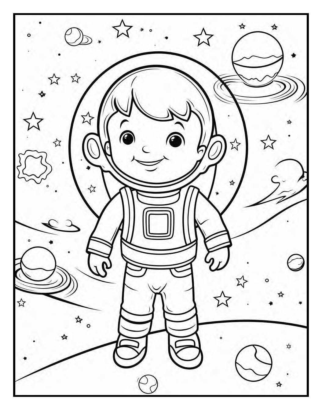 Space Kids Coloring Pages, Kids Coloring Pages, Astronaut Coloring ...