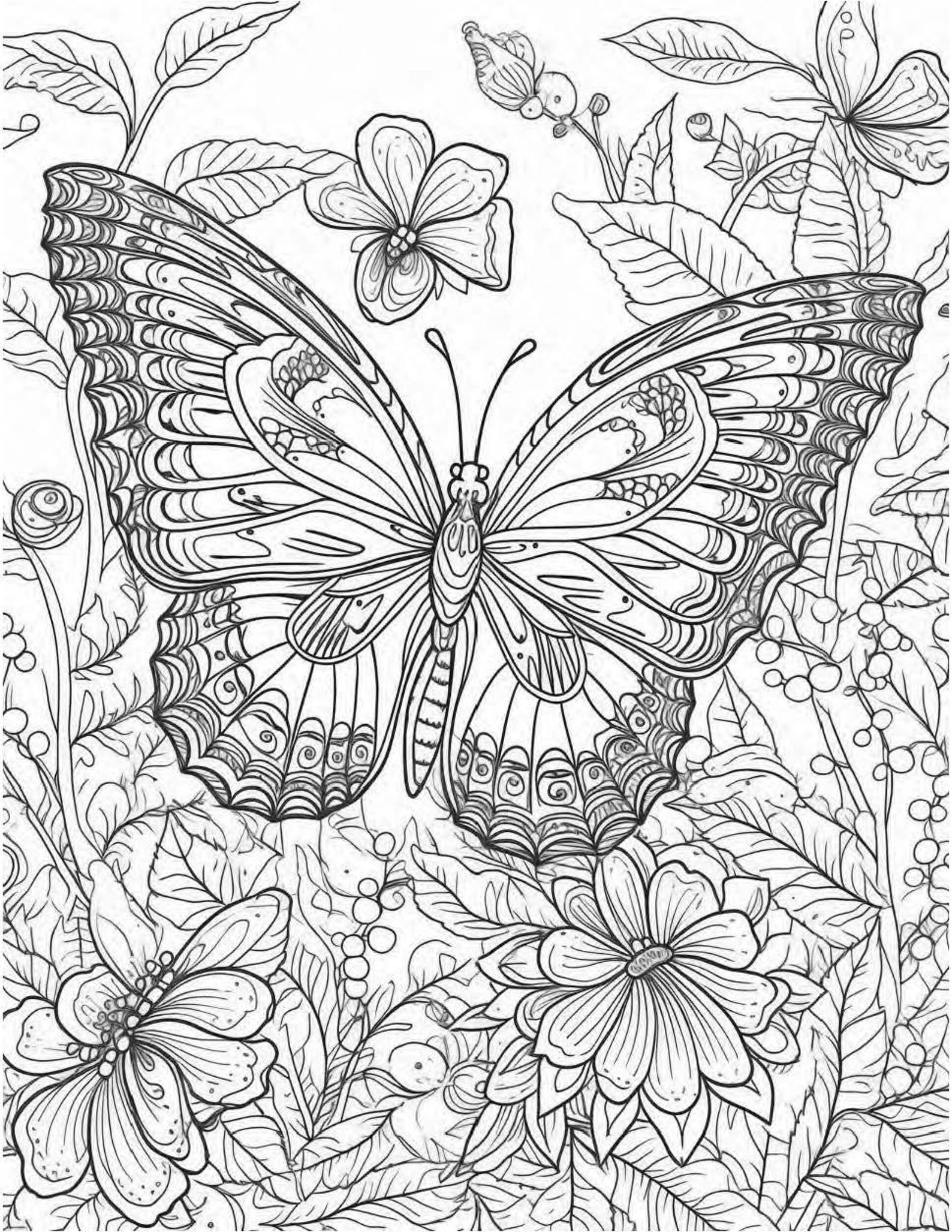 Butterfly Coloring Pages,insect Coloring Pages, Adult Coloring Pages ...