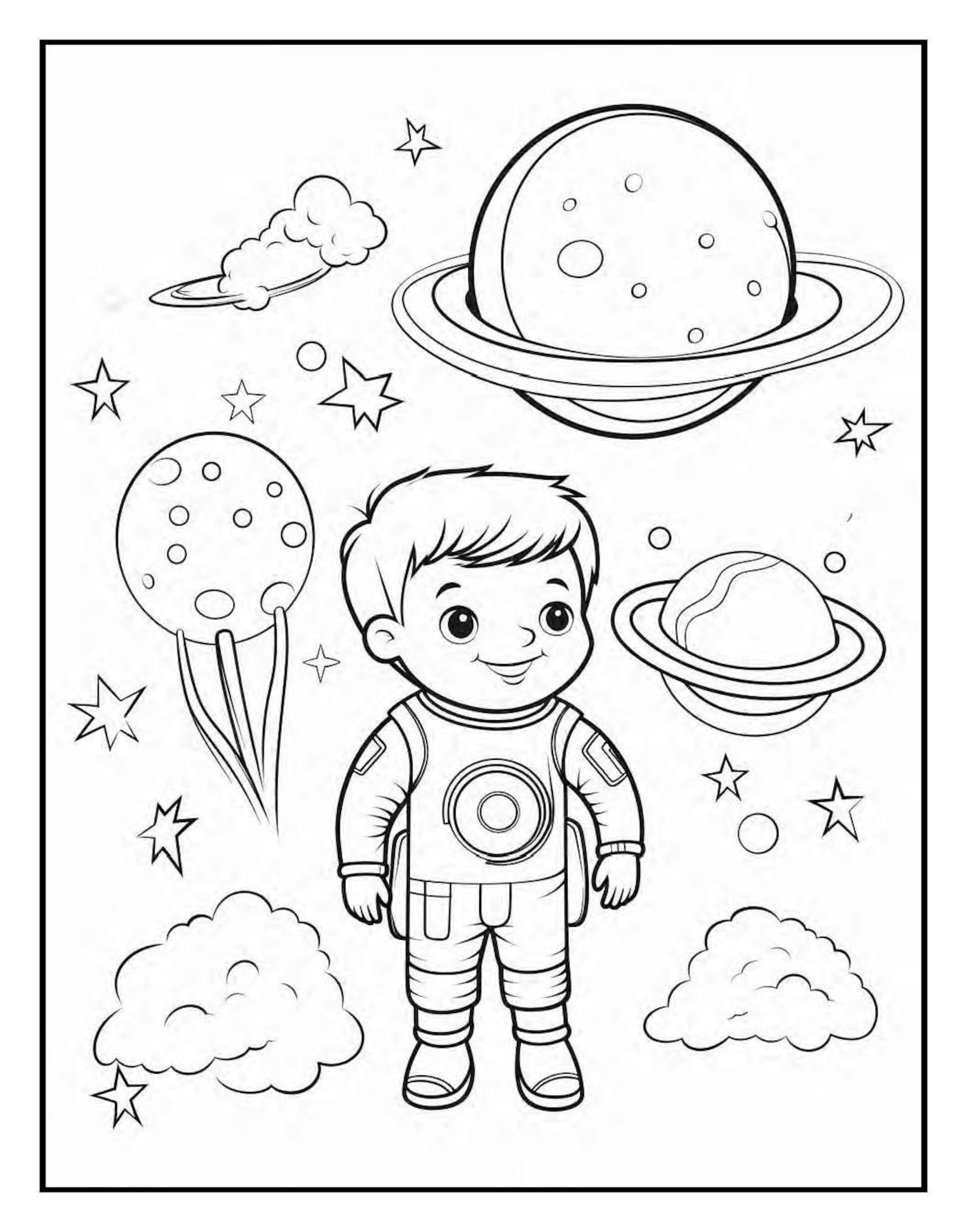 Space Kids Coloring Pages, Kids Coloring Pages, Astronaut Coloring ...