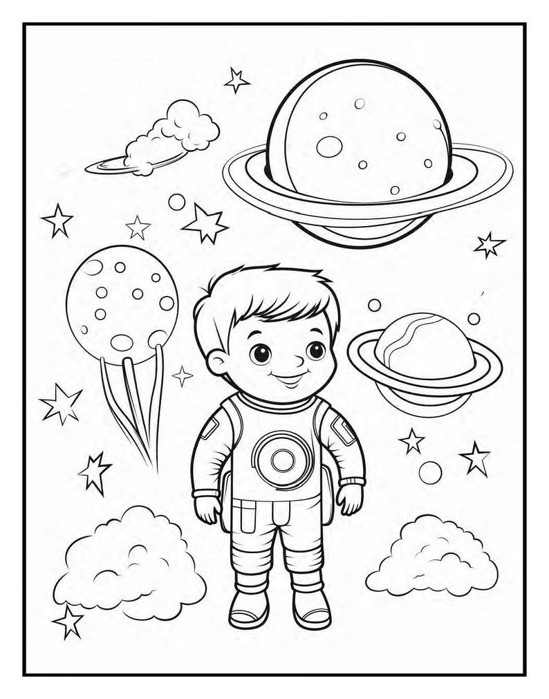 Space Kids Coloring Pages, Kids Coloring Pages, Astronaut Coloring ...