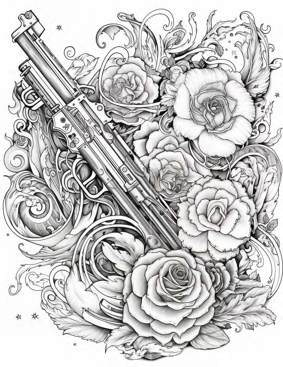 Tattoo Adult Coloring Pages, Tattoo Coloring Sheets, Tattoo Artist ...