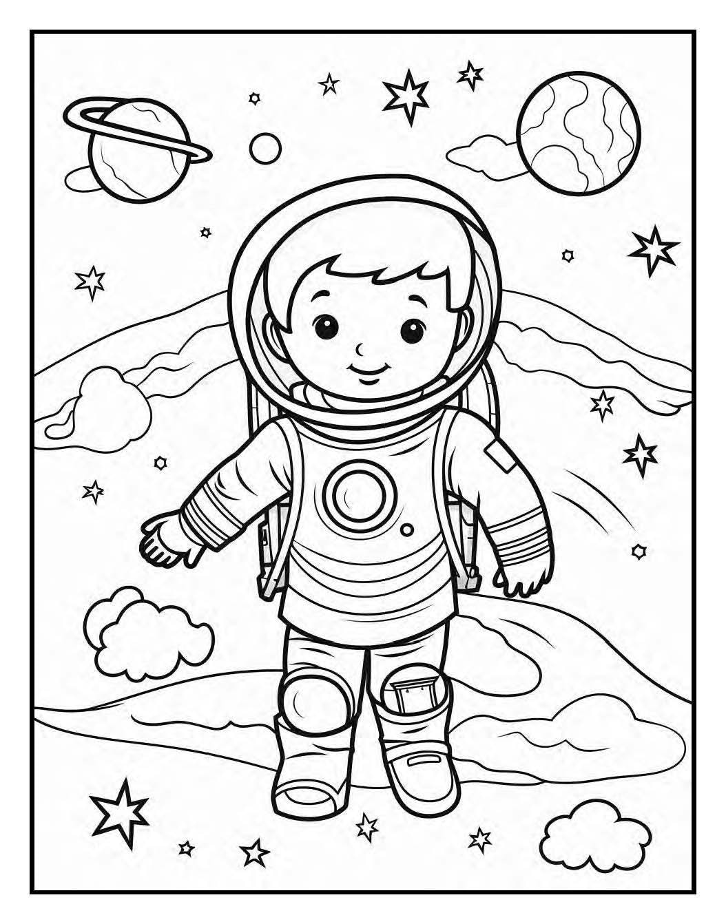 Space Kids Coloring Pages, Kids Coloring Pages, Astronaut Coloring ...