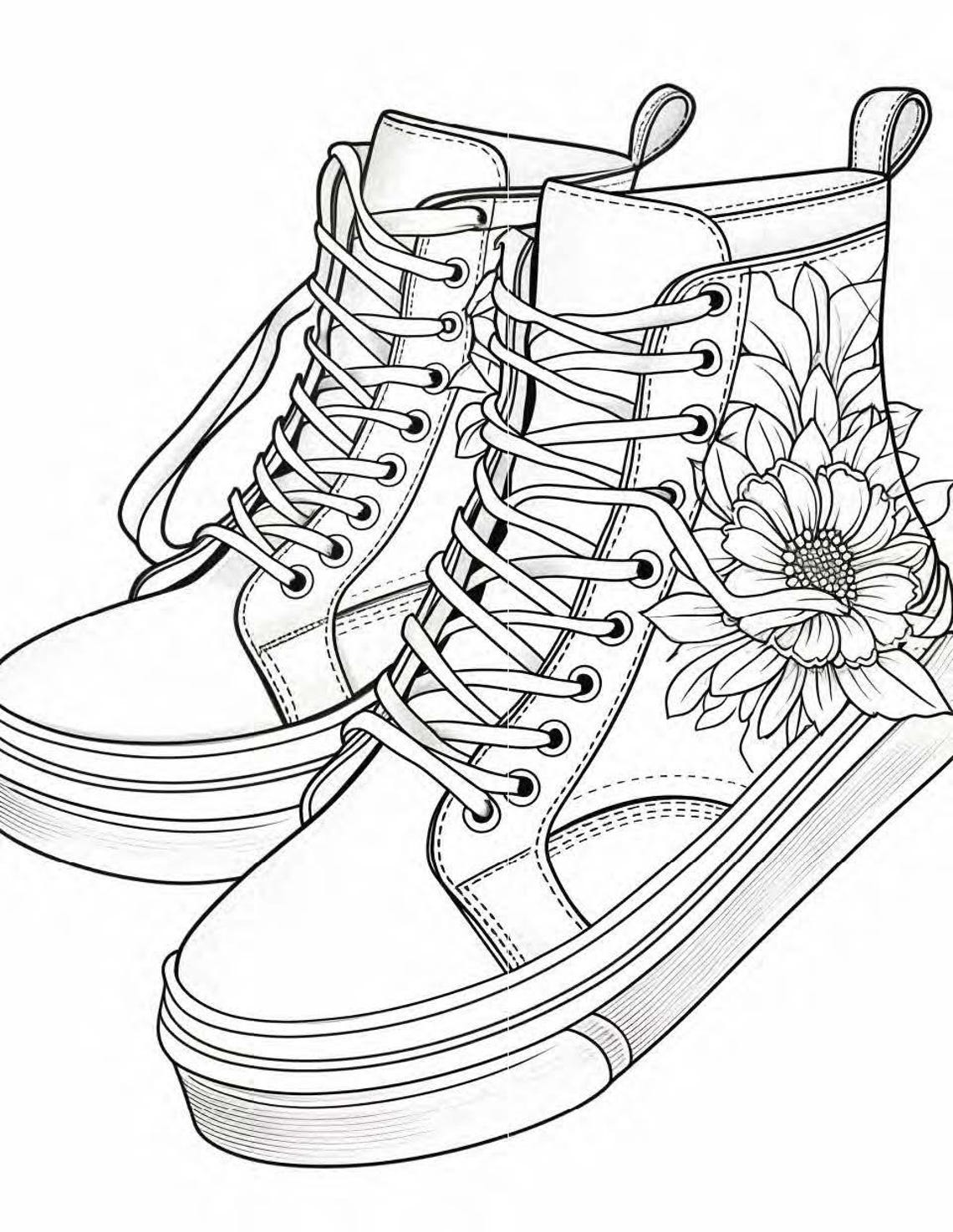 Adult Coloring Pages, Shoe Coloring Page, Bridal Shoe Coloring Pages ...
