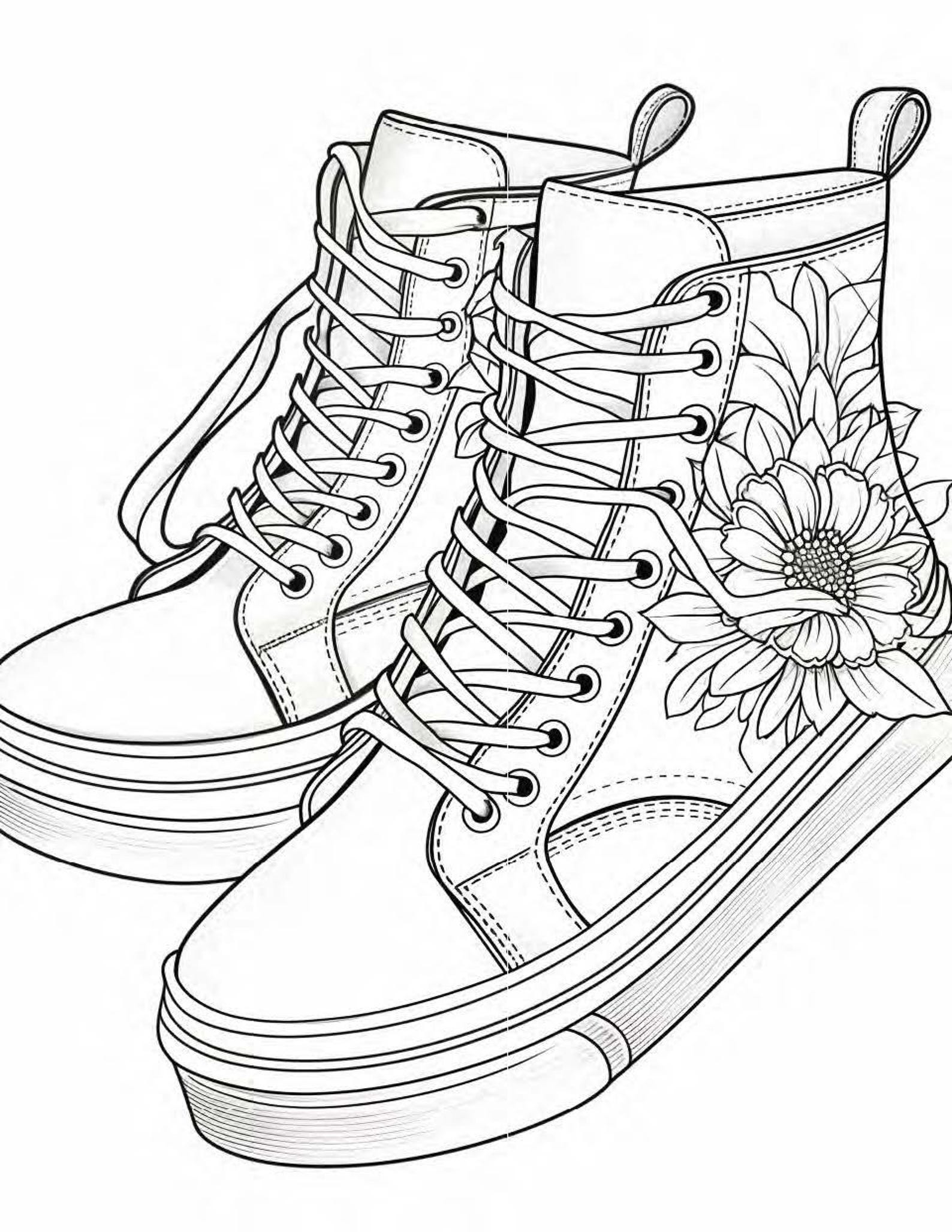 Adult Coloring Pages, Shoe Coloring Page, Bridal Shoe Coloring Pages ...