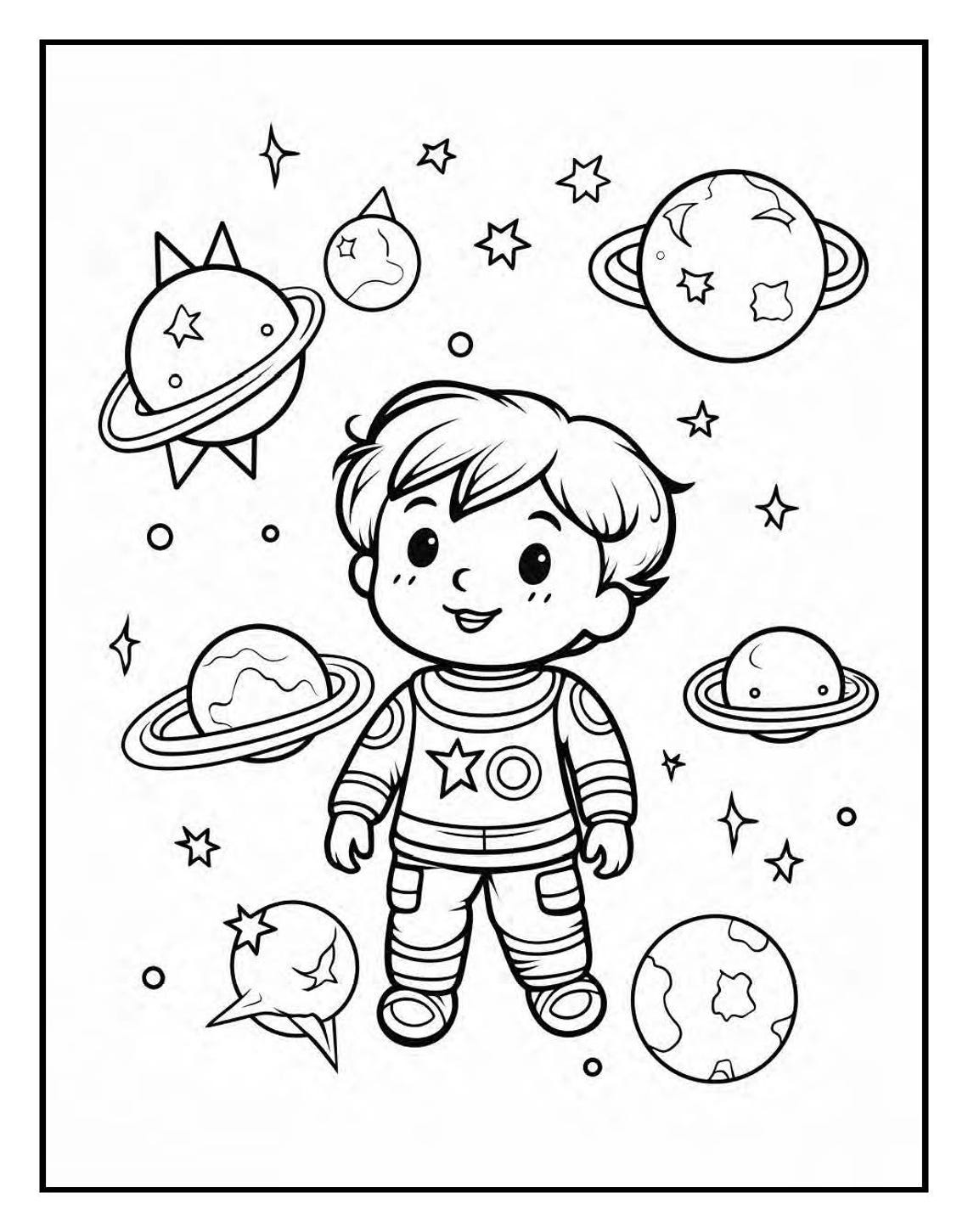 Space Kids Coloring Pages, Kids Coloring Pages, Astronaut Coloring ...