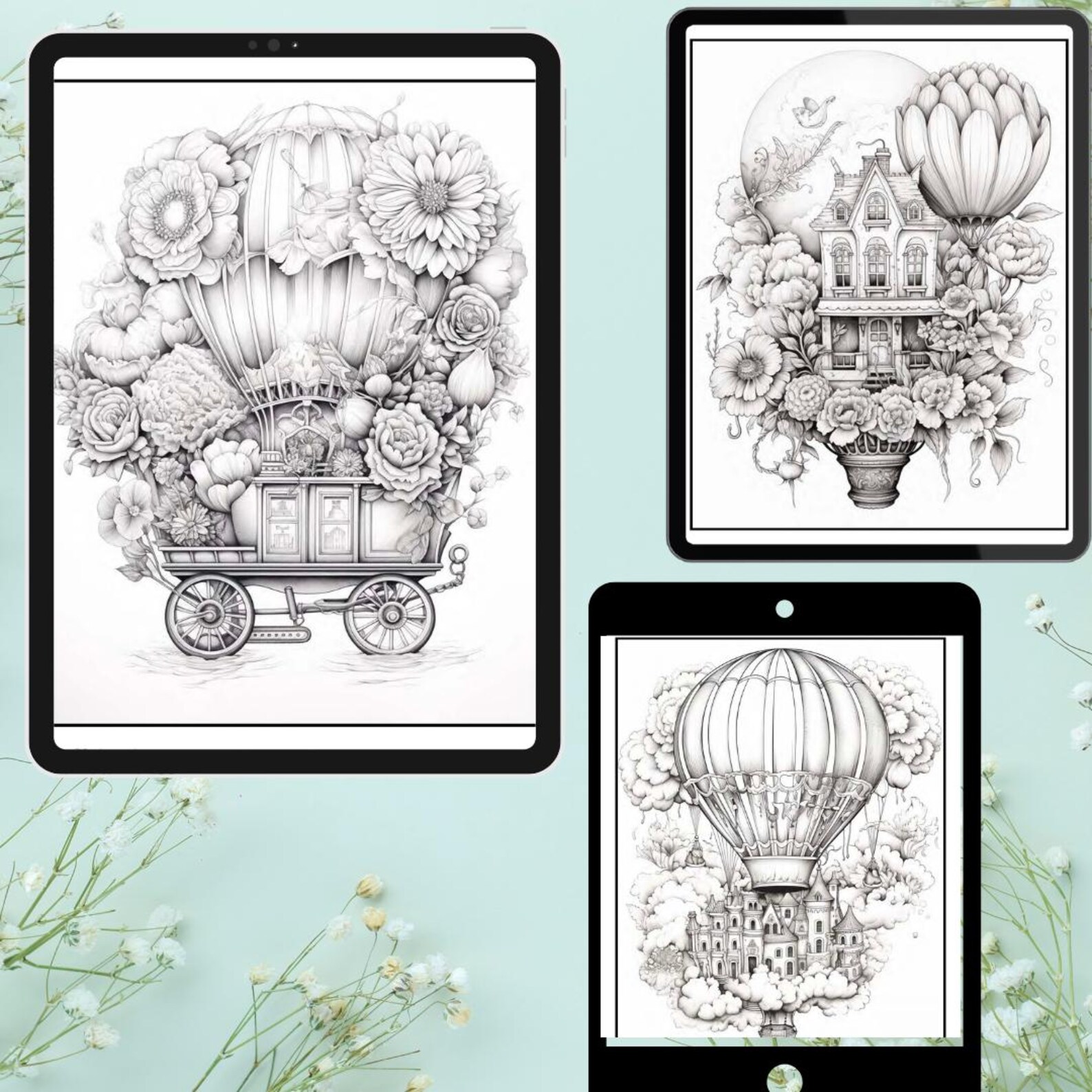 Vintage Coloring Pages, Fairytale Coloring Pages, Adult Coloring Pages ...