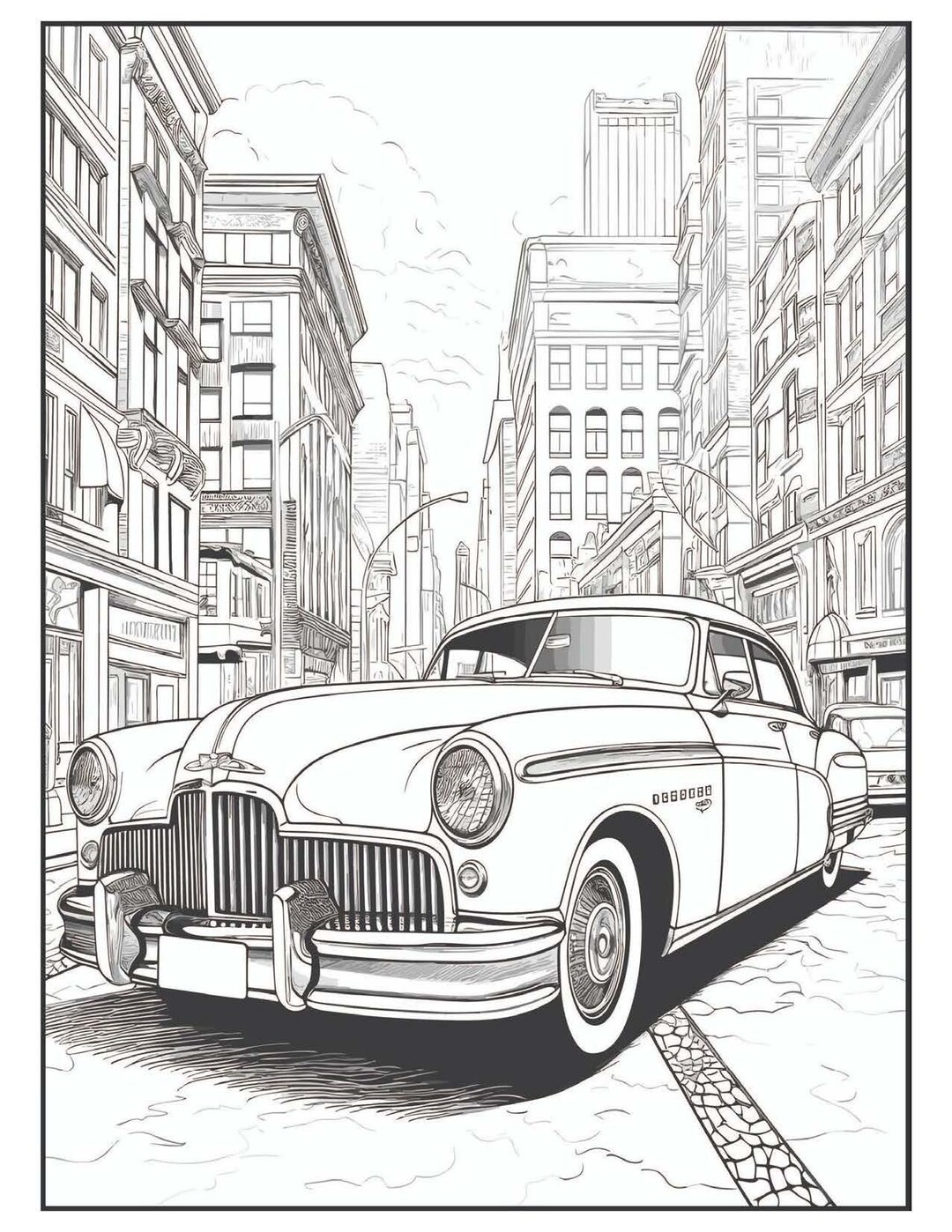 Vintage Car Coloring Pages, Vintage Car Coloring, Adult Coloring Pages ...