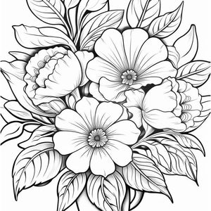 Flower Coloring, Adult Coloring, Flower Coloring Page, Adult Coloring ...