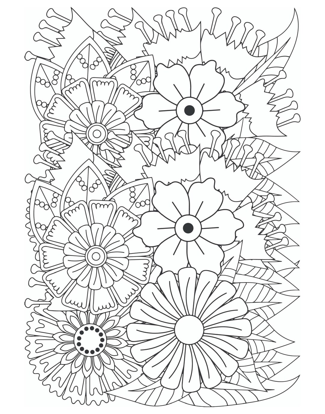 Zentangle Flowers, Zentangle Flower Coloring Pages, Adult Coloring ...