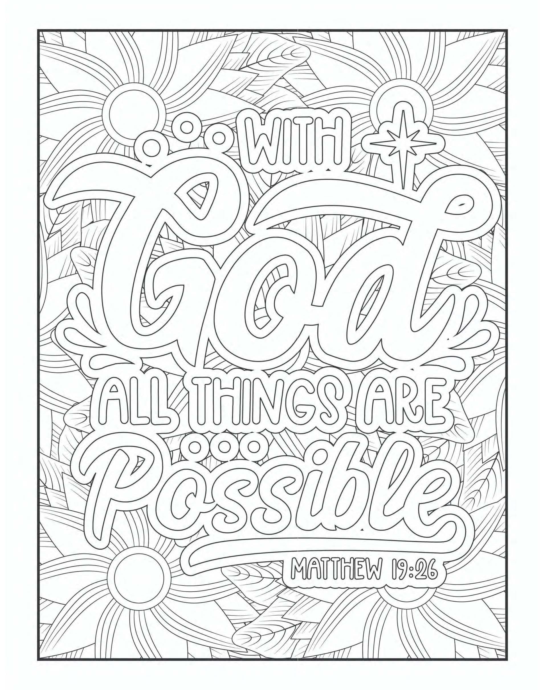 Bible Verse Coloring Pages, Bible Verse Coloring Sheets, Biblical Art ...