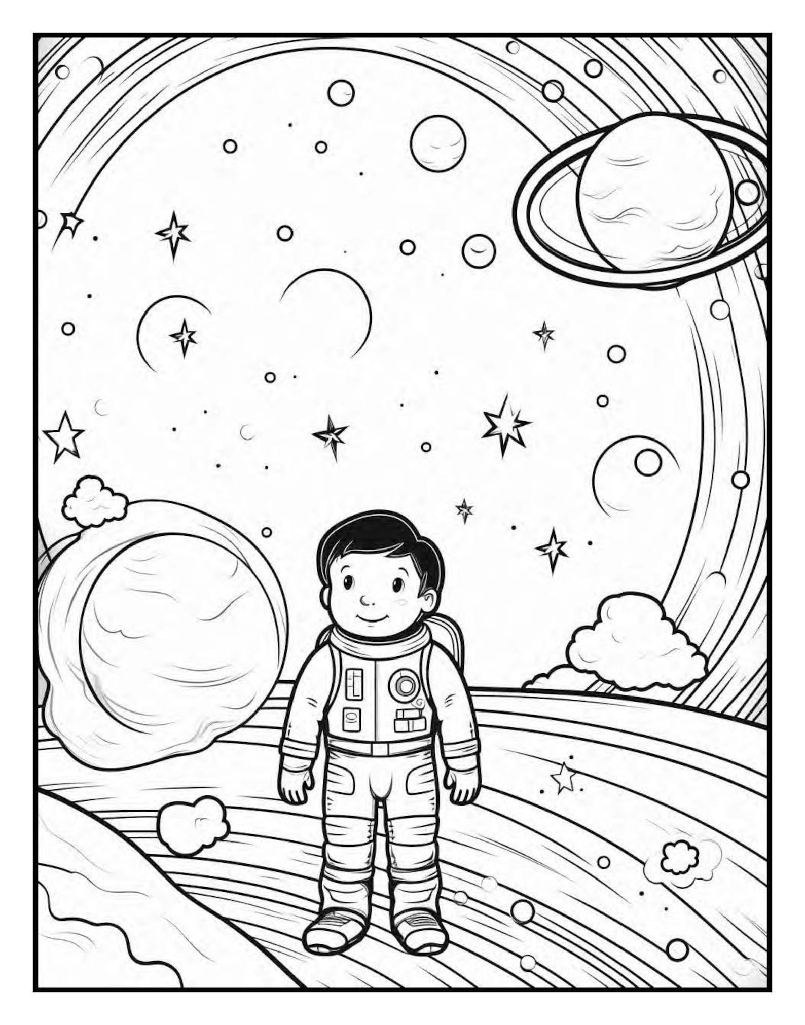 Space Kids Coloring Pages, Kids Coloring Pages, Astronaut Coloring ...