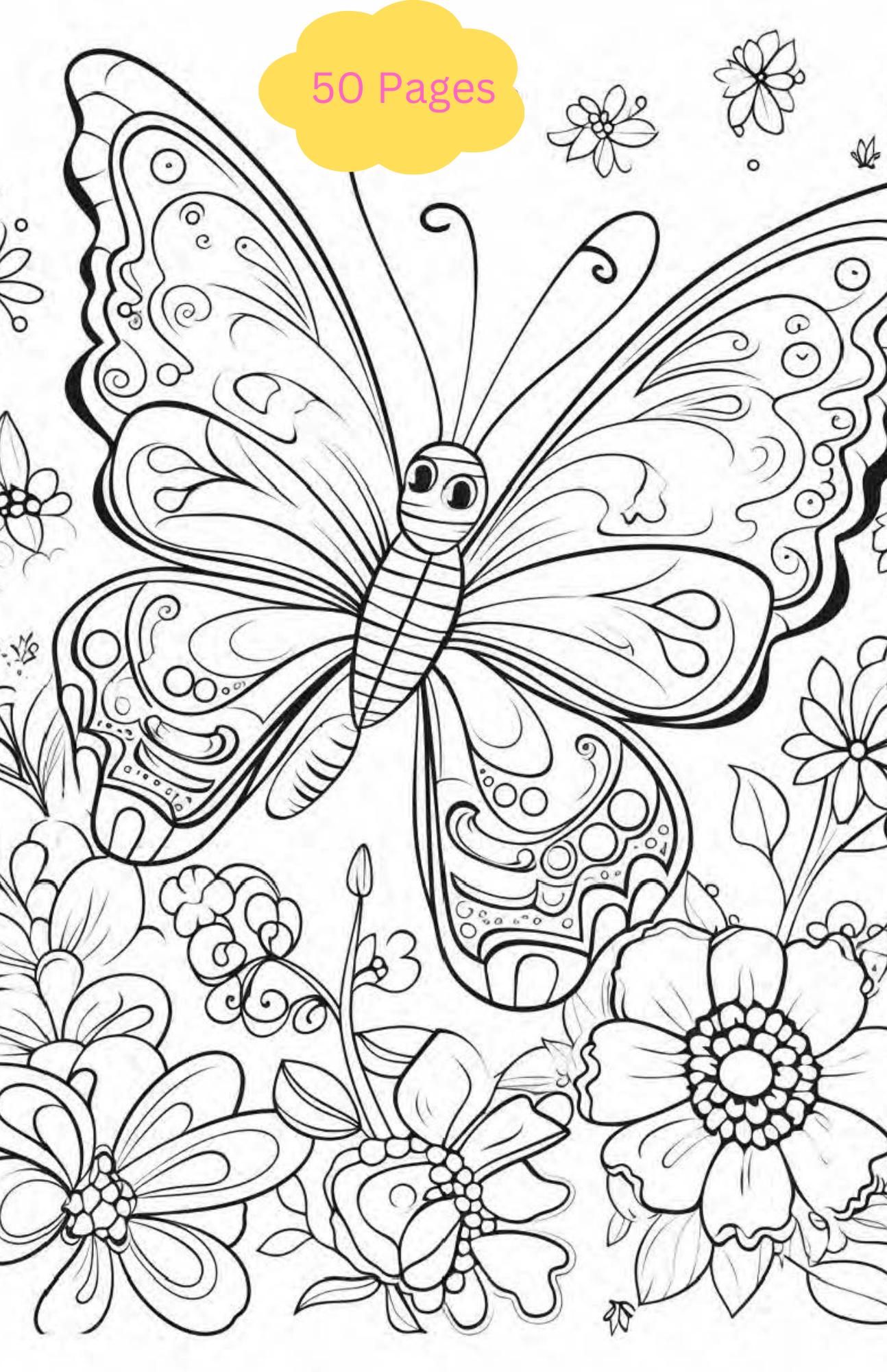 Butterfly Coloring Pages,insect Coloring Pages, Adult Coloring Pages ...