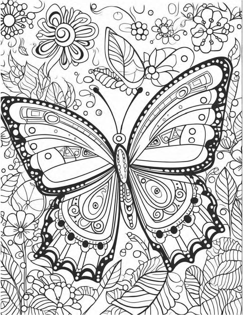 Butterfly Coloring Pages,insect Coloring Pages, Adult Coloring Pages ...