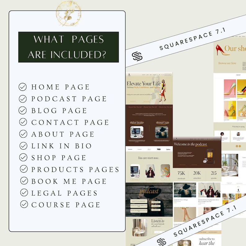 Digital Squarespace Template – Custom Life Coach Editable Website ...