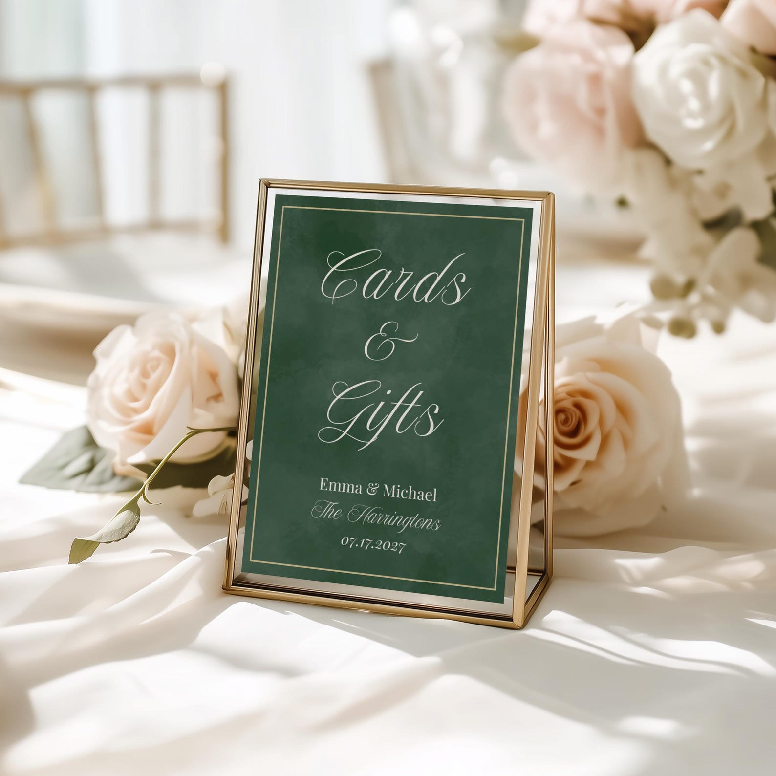 Wedding Table Cards & Gifts Template Luxury Old Money Wedding Table ...