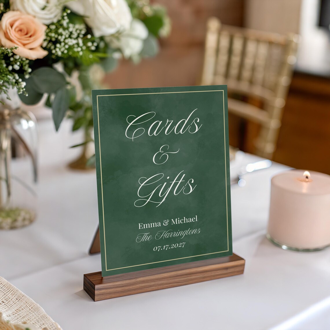 Wedding Table Cards & Gifts Template Luxury Old Money Wedding Table ...