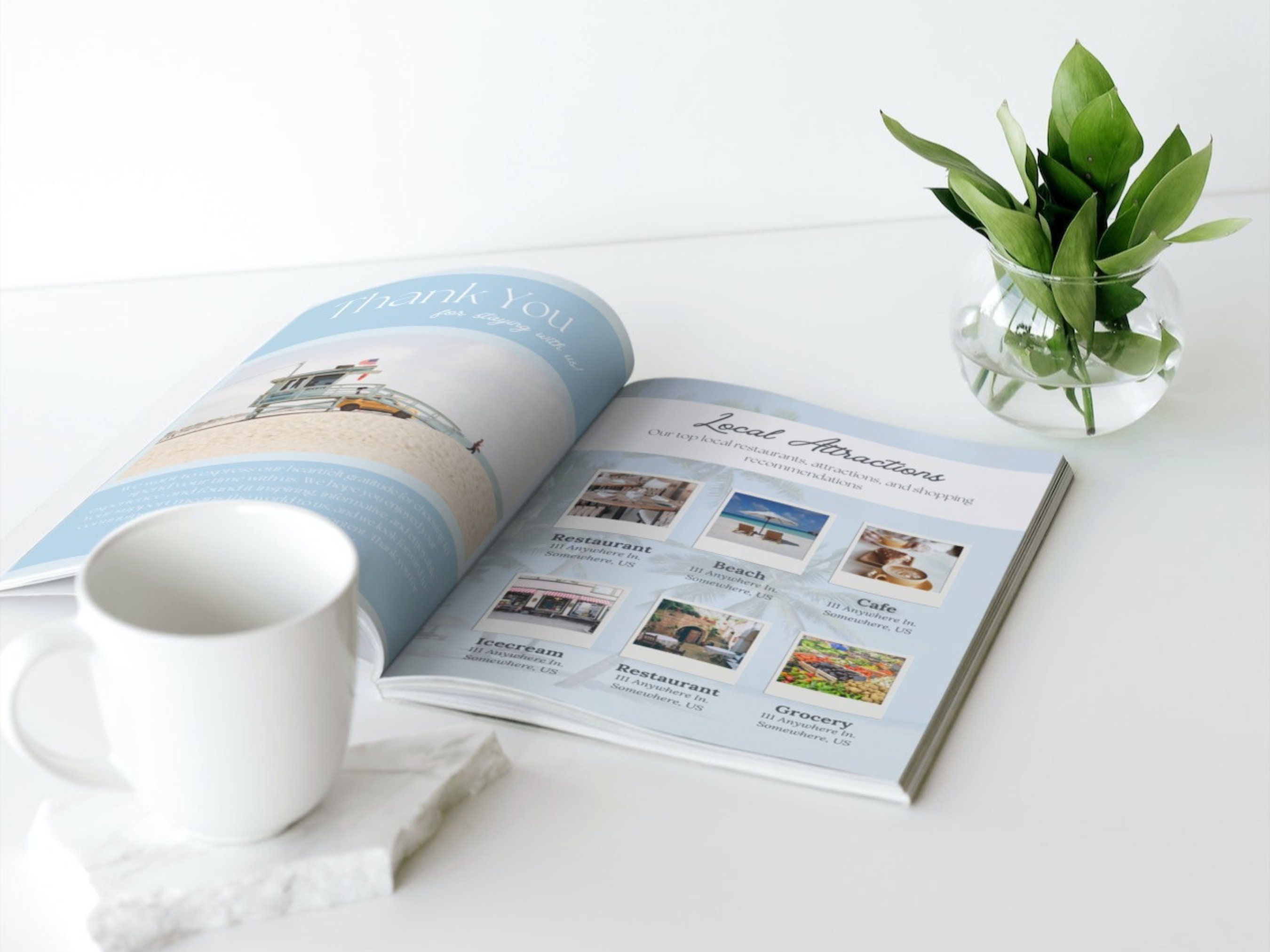 Airbnb Beach Welcome Book Template | Welcome Book Canva Template | Vrbo ...