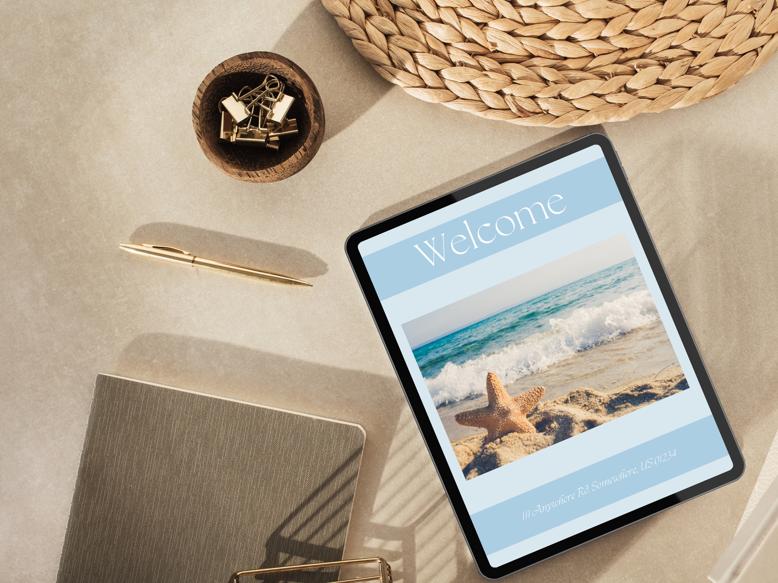 Airbnb Beach Welcome Book Template | Welcome Book Canva Template | Vrbo ...