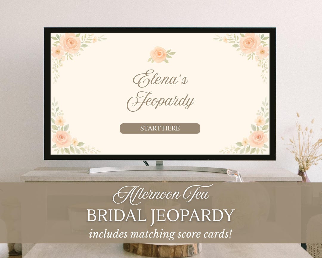 Bridal Jeopardy Game Template Afternoon Tea Bridal Party Jeopardy ...