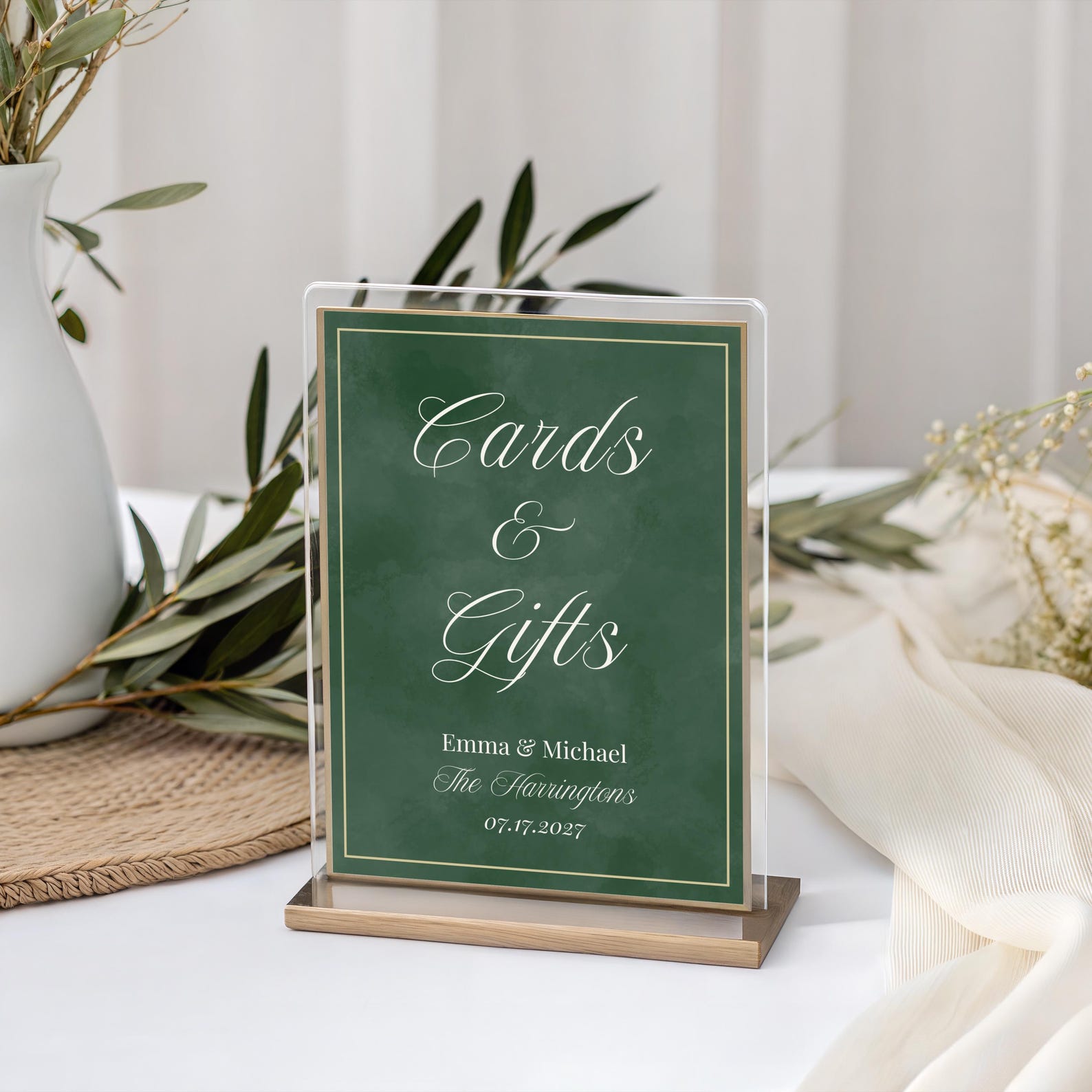 Wedding Table Cards & Gifts Template Luxury Old Money Wedding Table ...