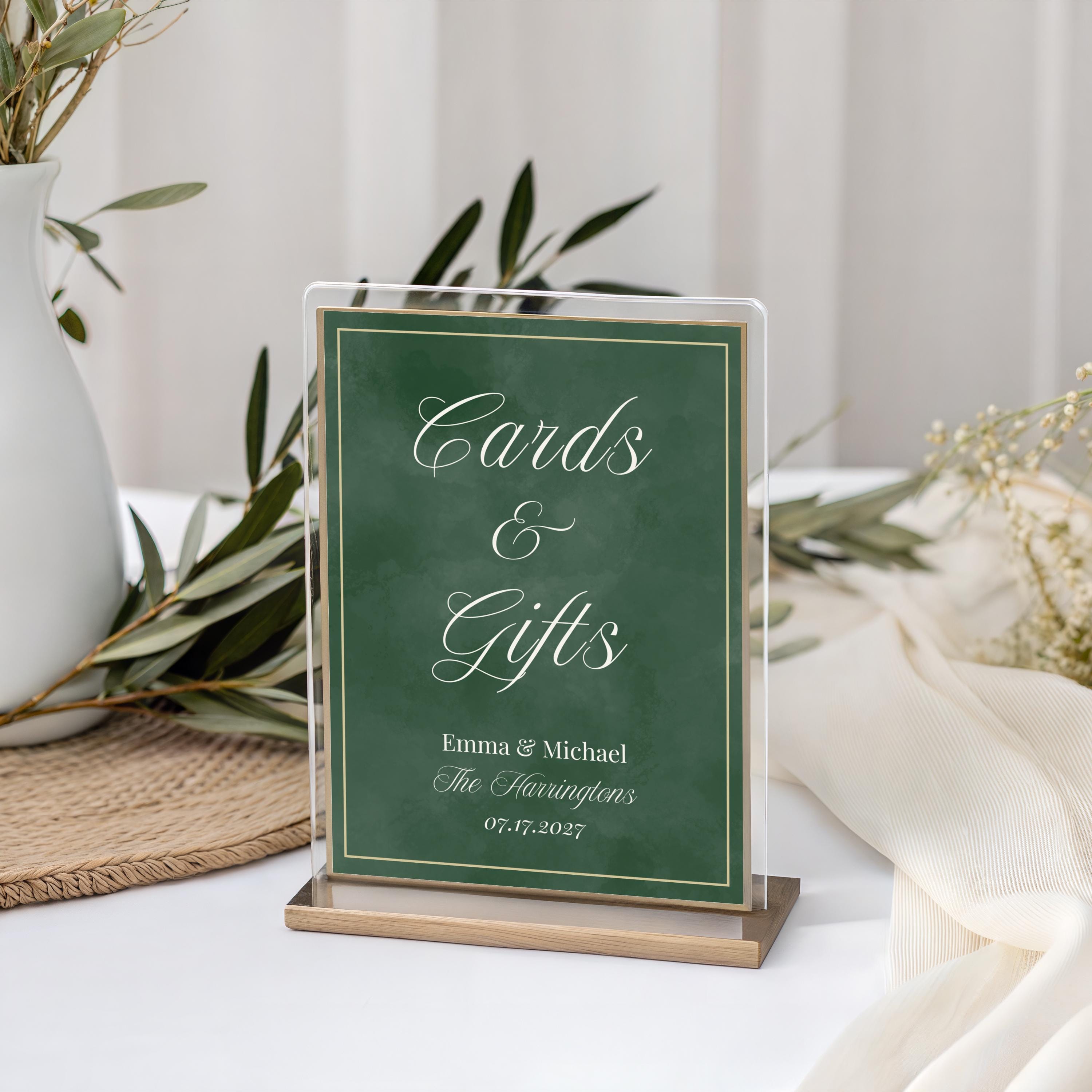 Wedding Table Cards & Gifts Template Luxury Old Money Wedding Table ...