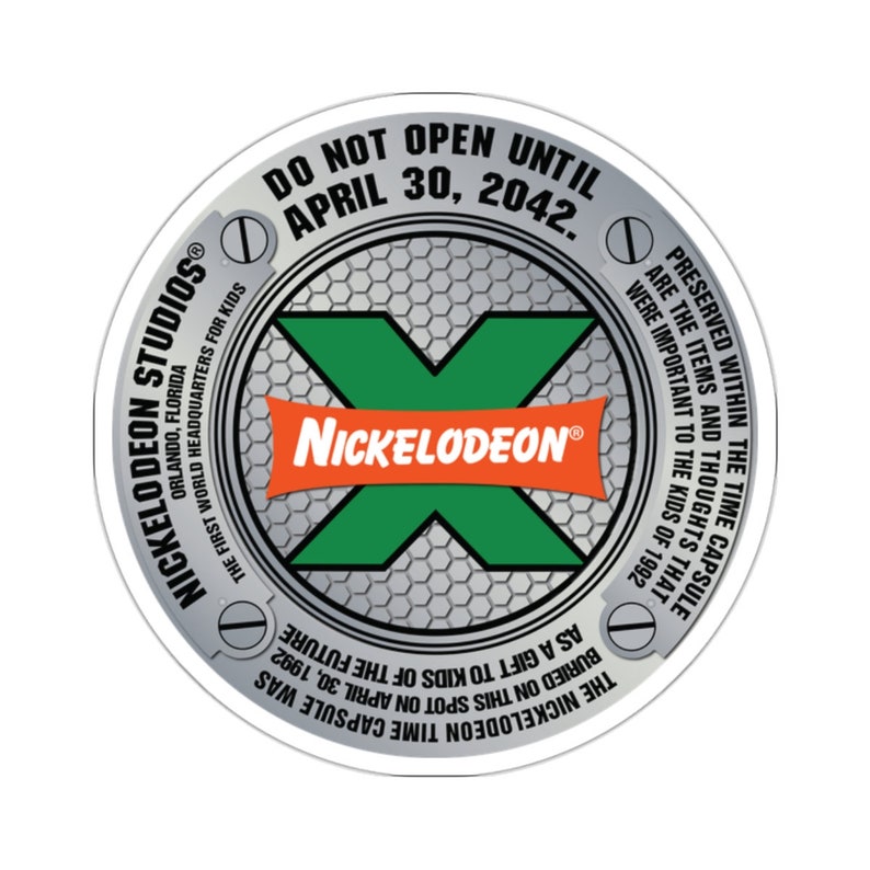 Nickelodeon Studios Time Capsule Lid Replica Sticker - Etsy