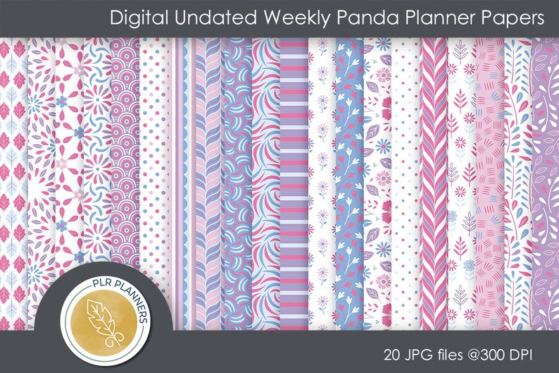 Digital Undated Weekly Panda Planner Digital Undated Weekly Panda ...