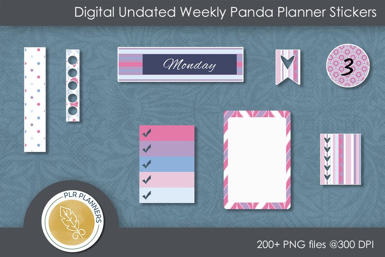 Digital Undated Weekly Panda Planner Digital Undated Weekly Panda ...