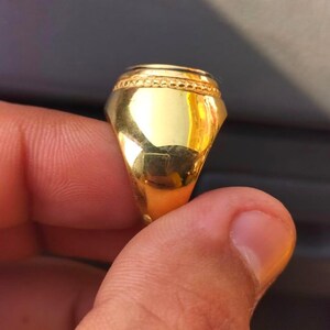 Dream Car Ring Mercedes-benz Logo Ring 14k Gold Plated Ring Heavy Men ...