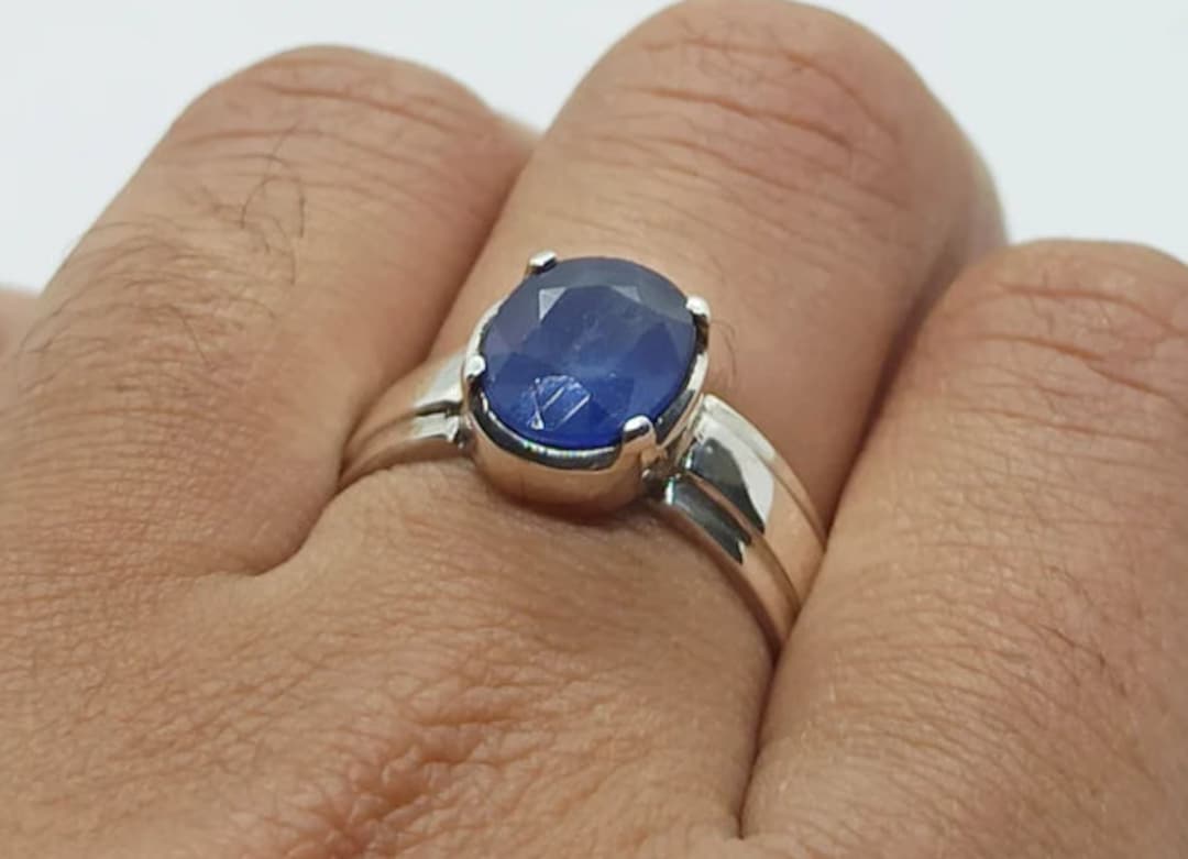 Natürlicher 3 Kt Royal Blauer Ceylon Saphir Ring Saphir Ring - Etsy.de