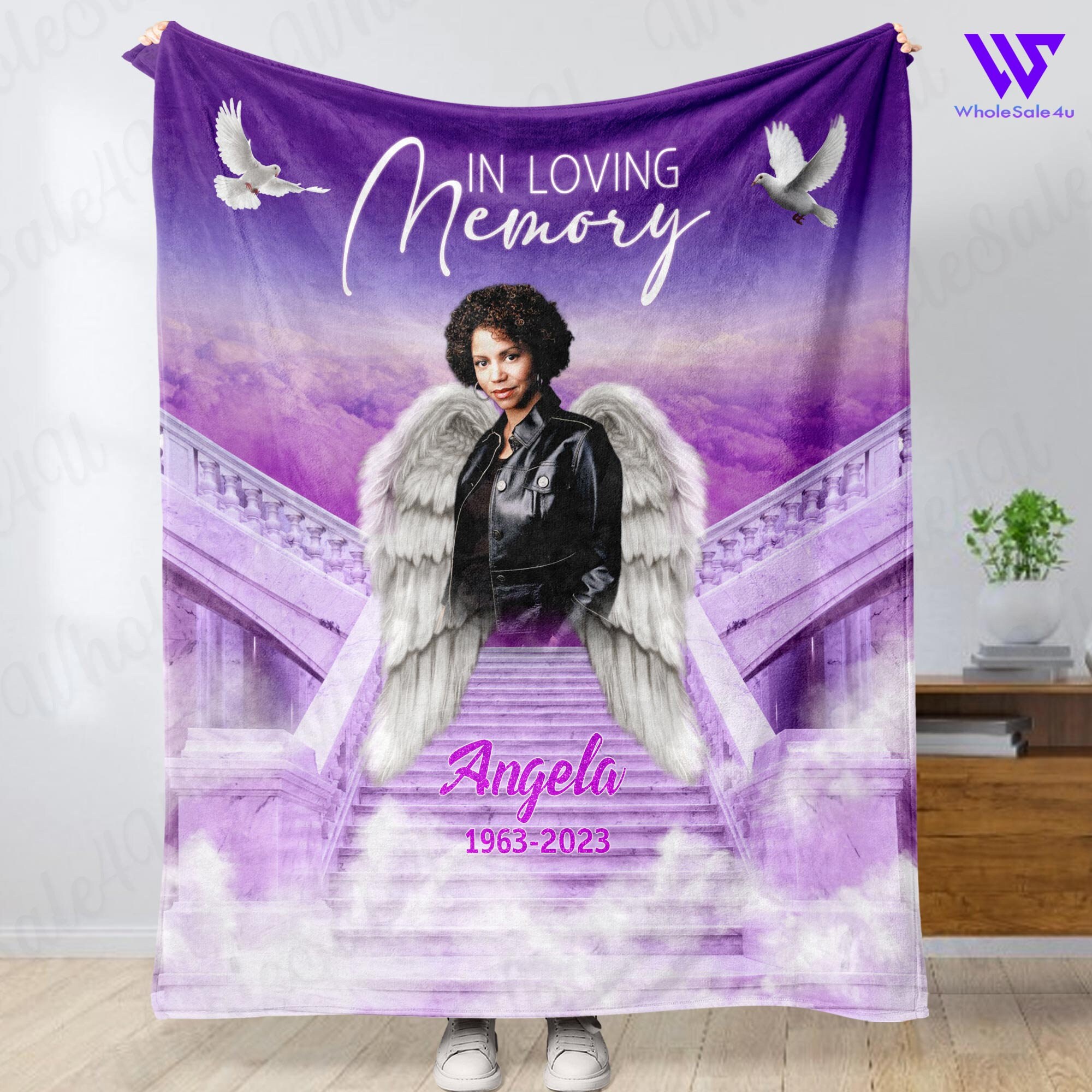 In Loving Memory Blanket With Photo Loss of Mother Memorial - Etsy