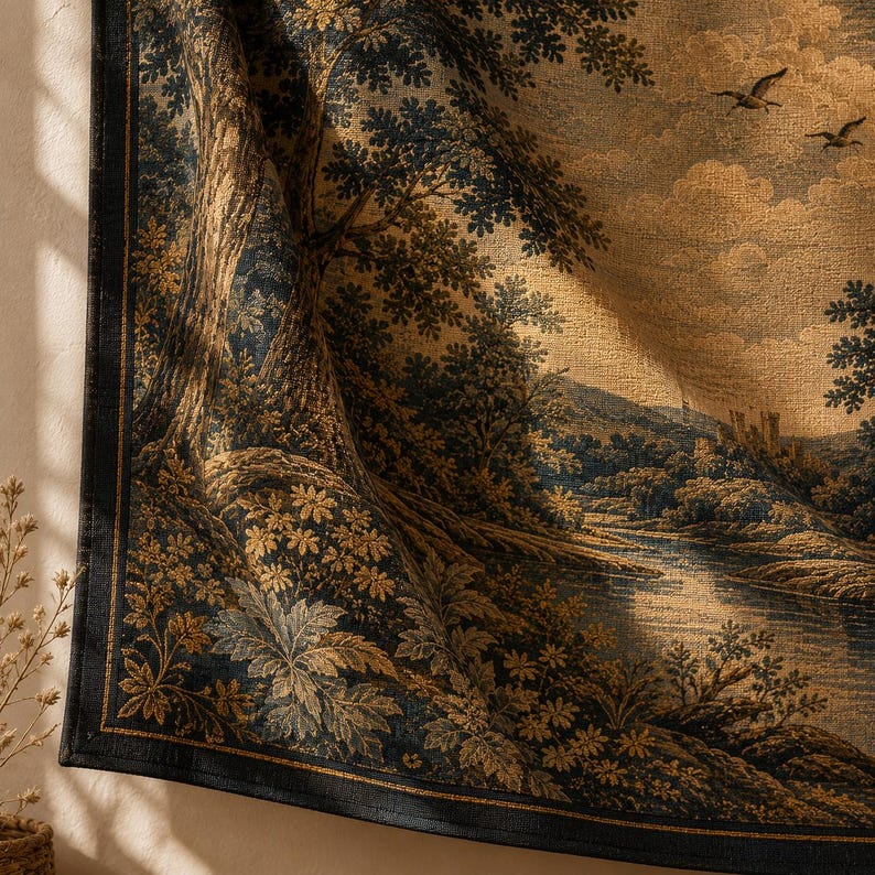 17th Century Verdure Tapestry, Woodland Landscape Woven Blanket, French ...