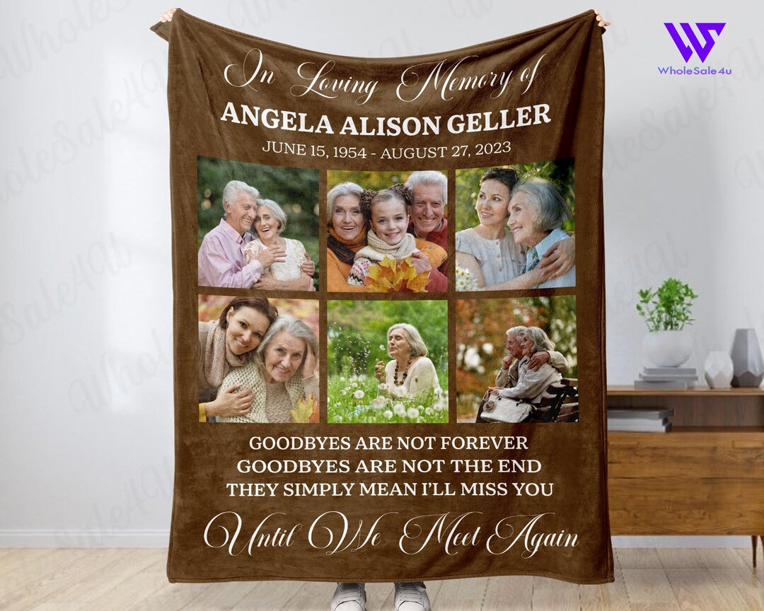 In Loving Memory Blanket With Photos - Loss of Father, Mother Memorial ...