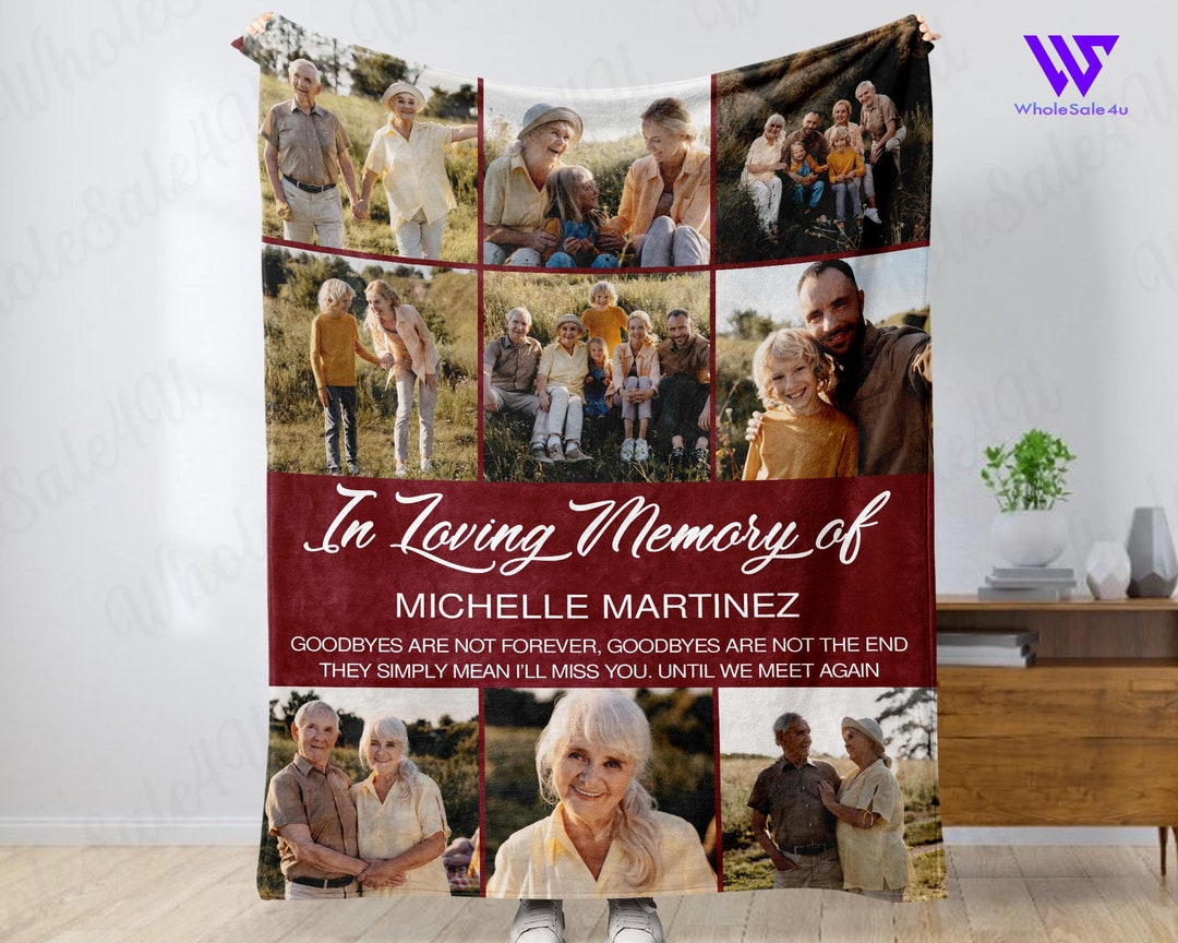 In Loving Memory Blanket With Pictures Loss of Wife, Husband ...