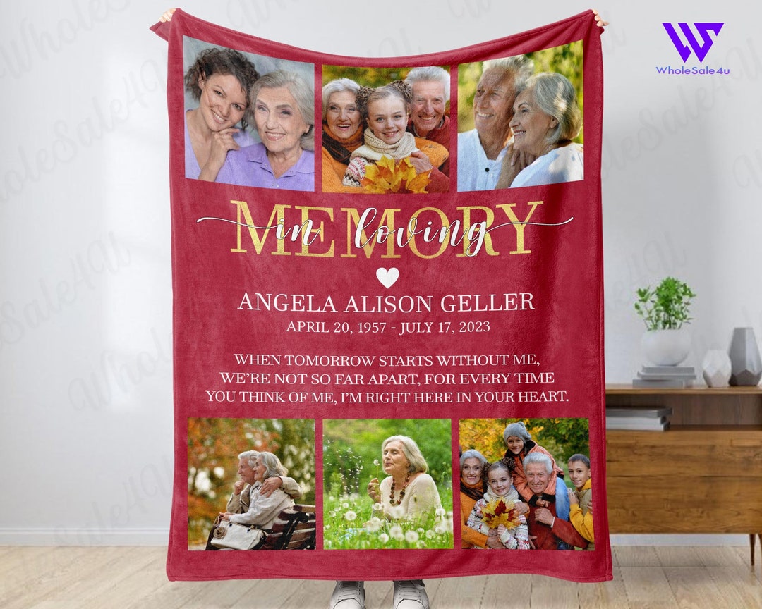 In Loving Memory Photo Blanket Loss of Grandma, Mother, or Wife ...