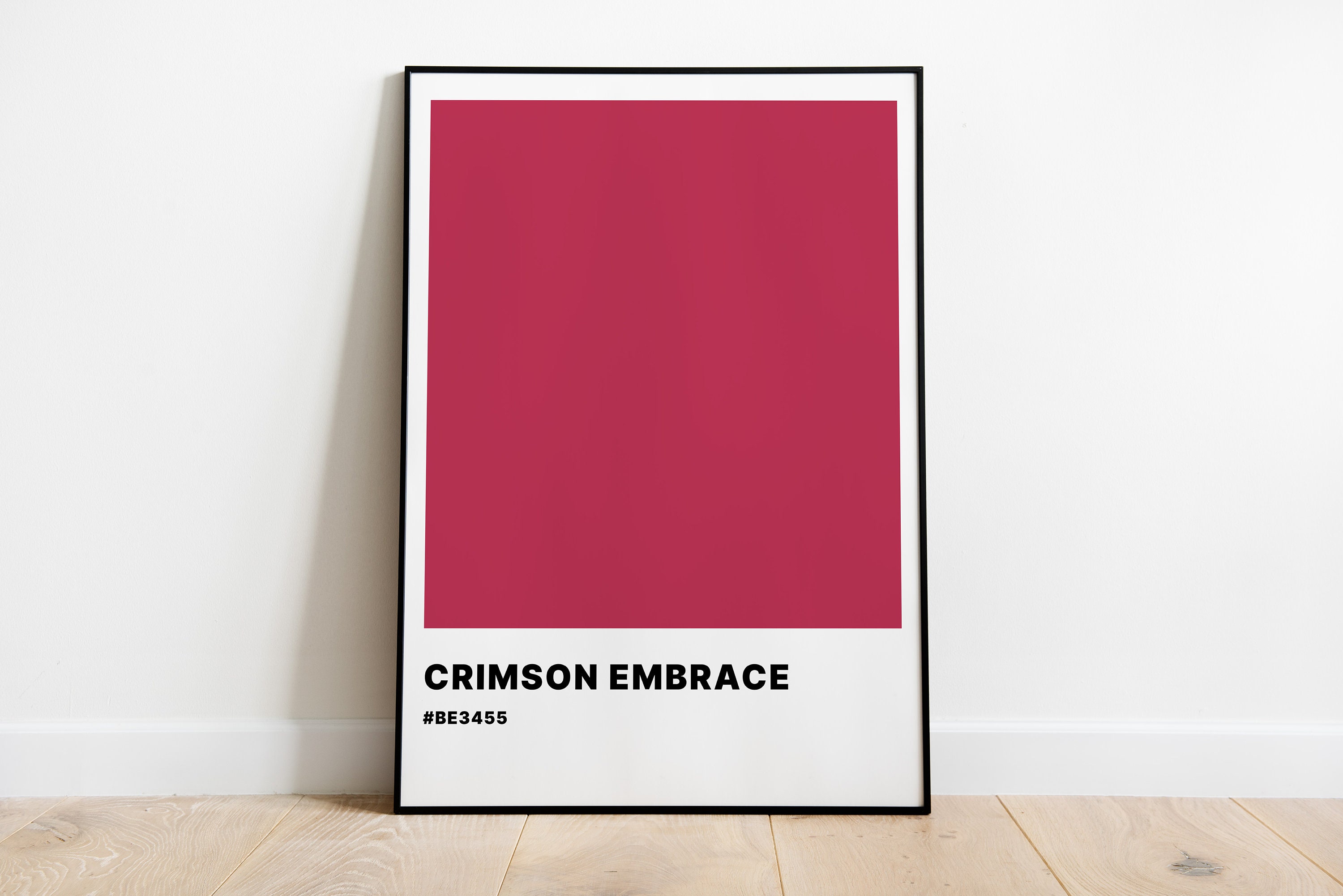 CRIMSON EMBRACE Minimalist Wall Art Pop Art Pantone Color Printable ...