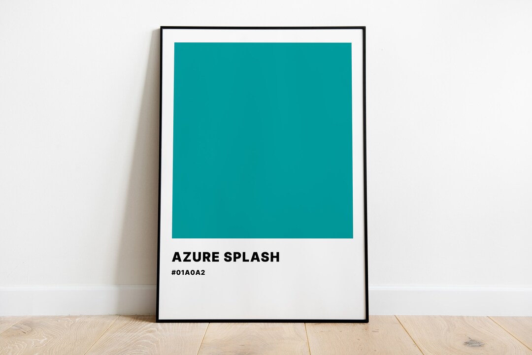 AZURE SPLASH Minimalist Wall Art Pop Art Pantone Color Modern ...