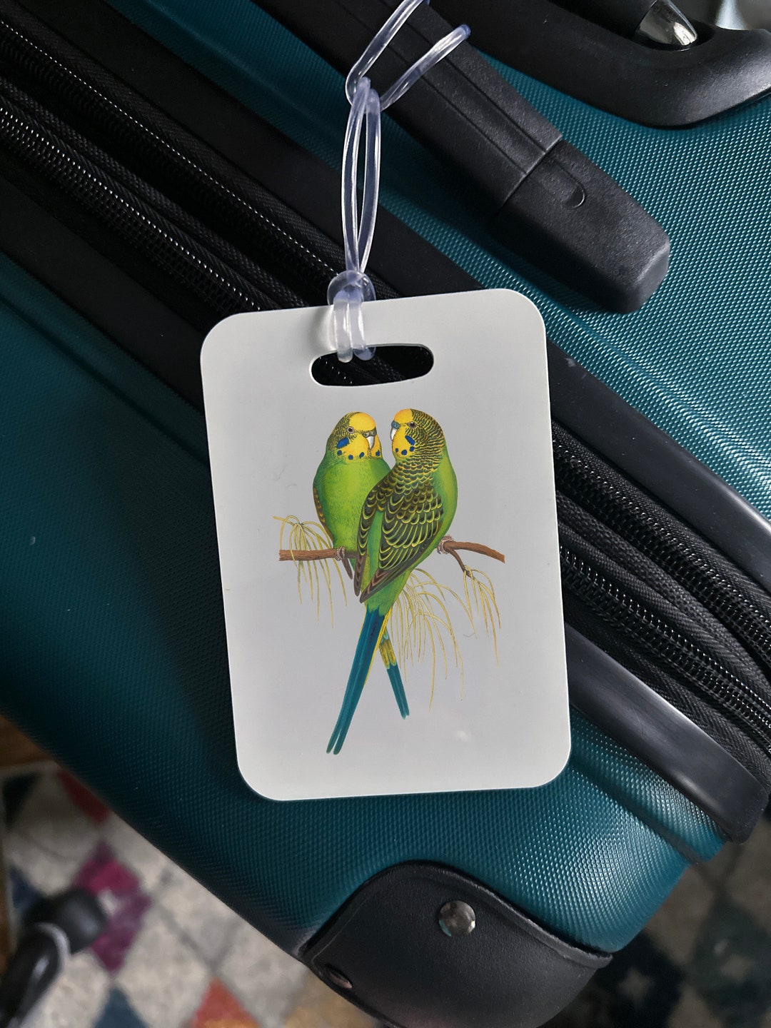 Parakeet Budgie Luggage Bag Tag, Bird Travel Tag, Birb, Parrot Love ...
