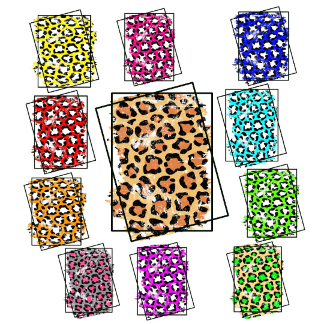 Leopard Frame Bundle, Distressed Leopard Background Png, Distressed ...