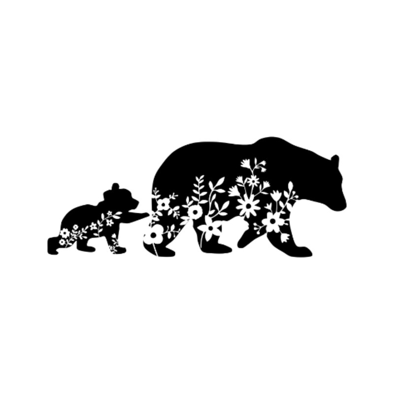 Mama Bear Floral Svg - Etsy