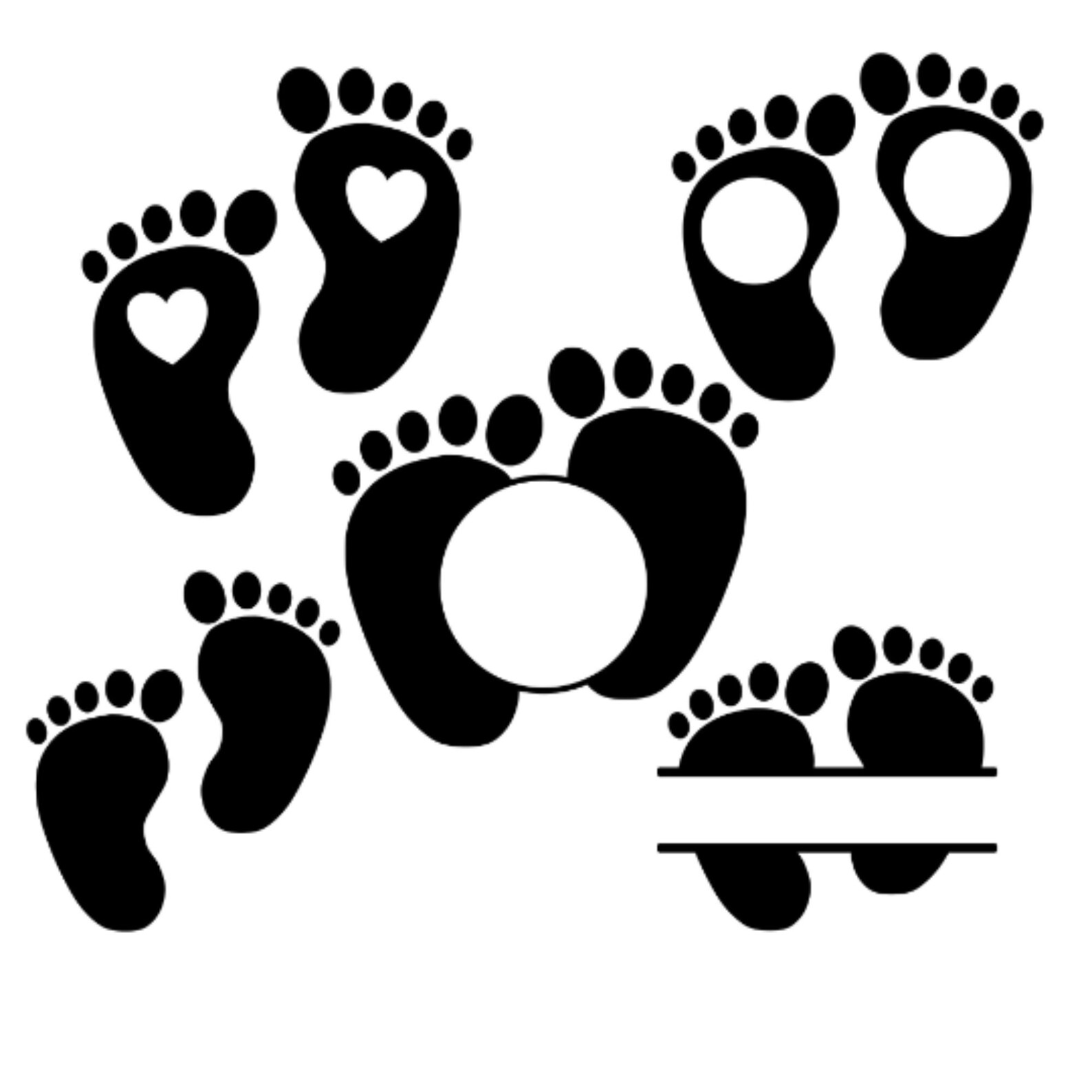 Baby Footprint Svg, Monogram Svg, Baby Feet Svg, Baby Svg, New Born Svg ...