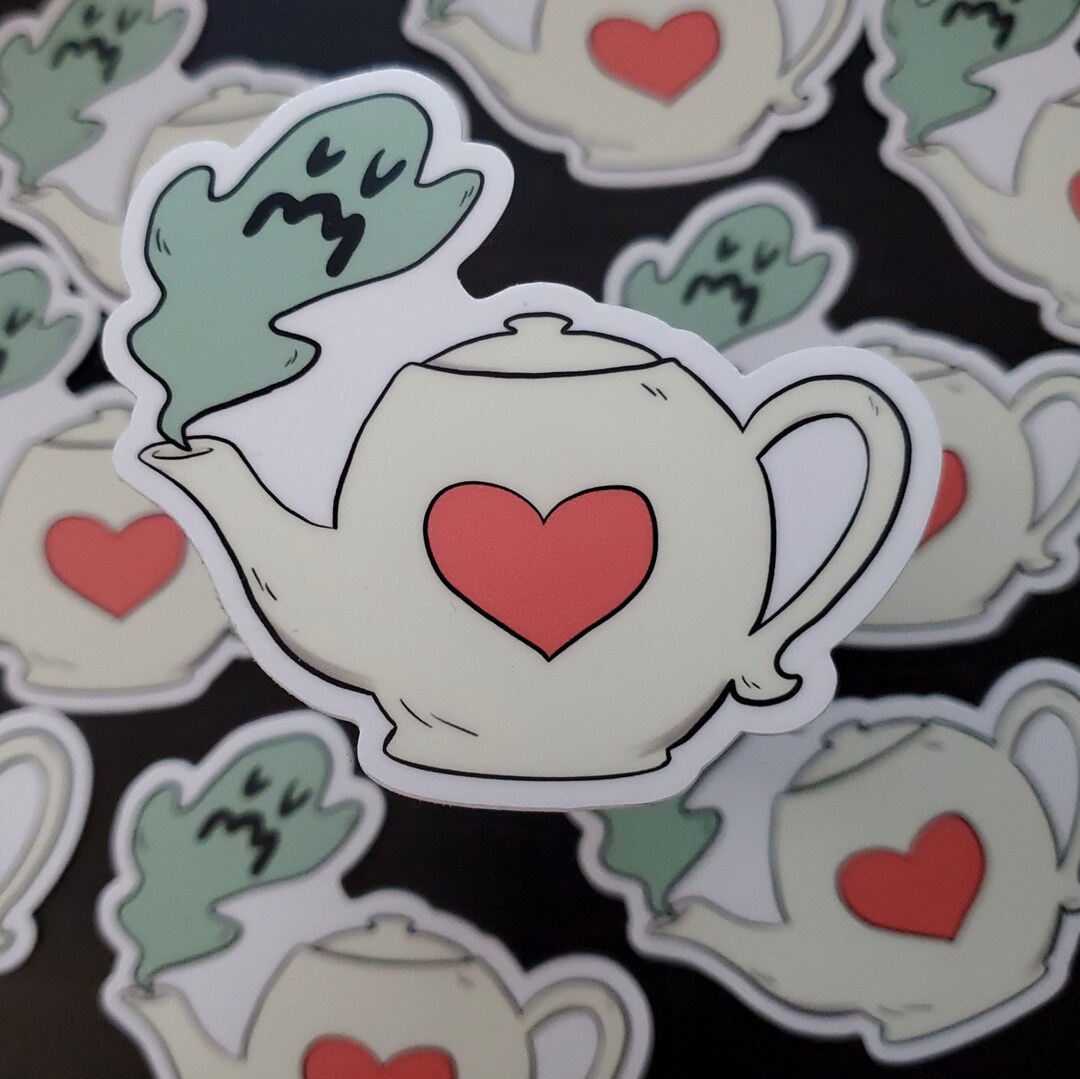 Ghost in the Teapot Sticker, Ghost, Teapot, Cute, Sticker - Etsy