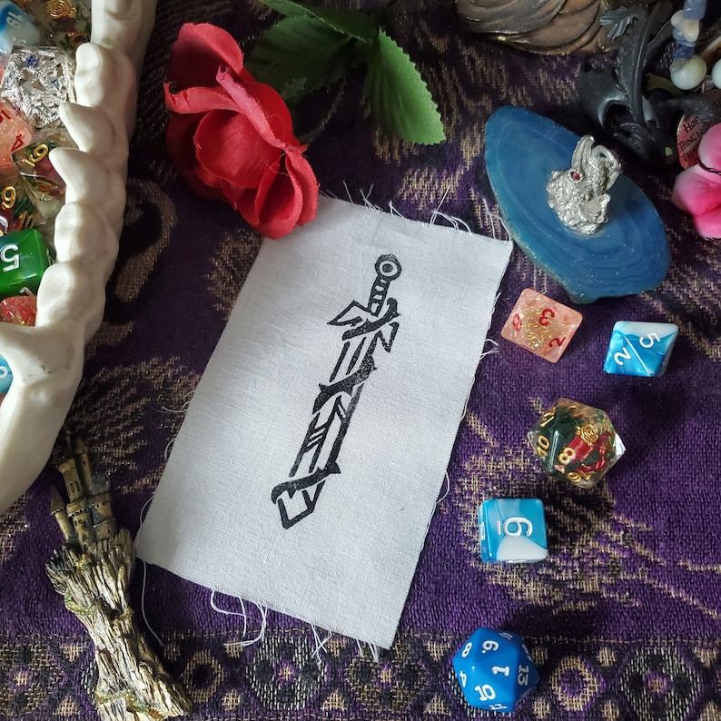 Bound in Briars 3x5 Block Print Patch, Medieval, Renaissance, Fantasy, Dark Academia, King ...