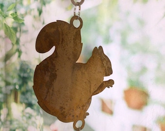 Squirrel Wind Chime, Squirrel Chime, Squirrel Outdoor Decor - Etsy