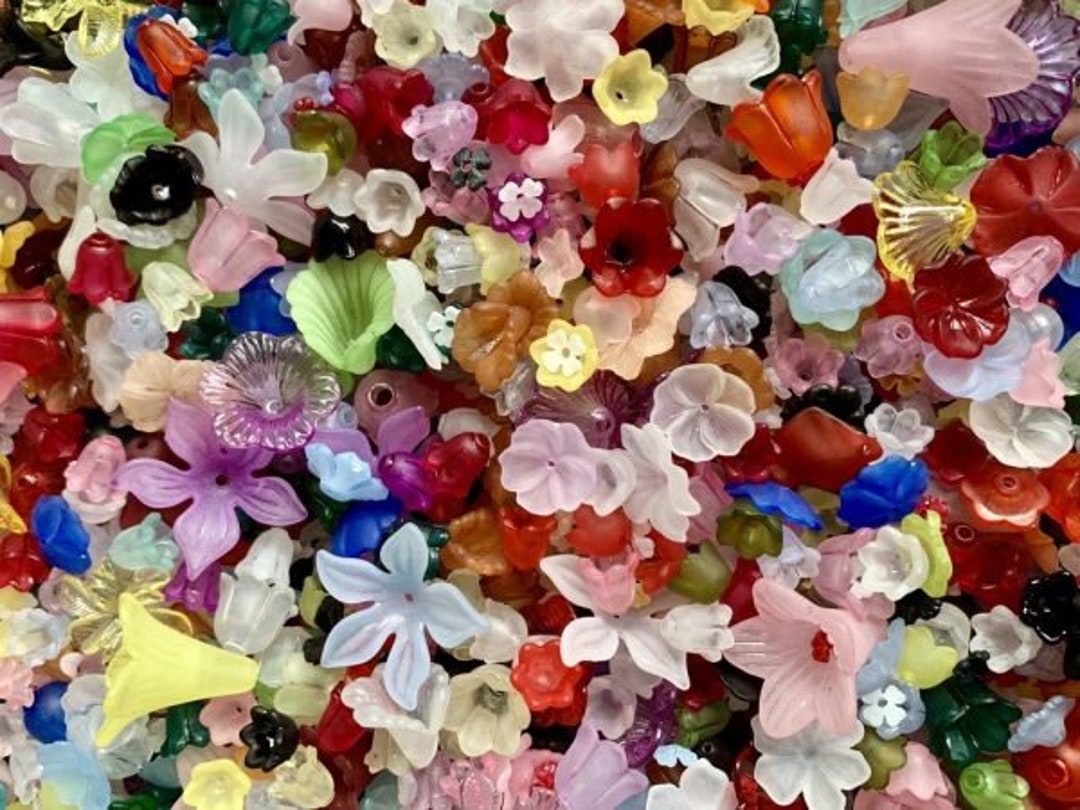 Lucite Flower Mix Small Medium Bellflower Tulips Lily Orchid Assorted ...