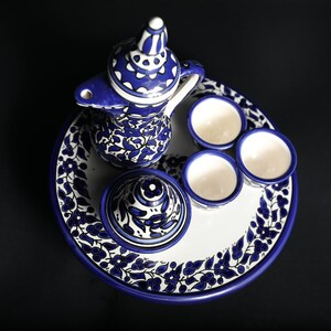 Luxurious Traditional Palestinian Arabic Coffee Set, Colored by Blue ...