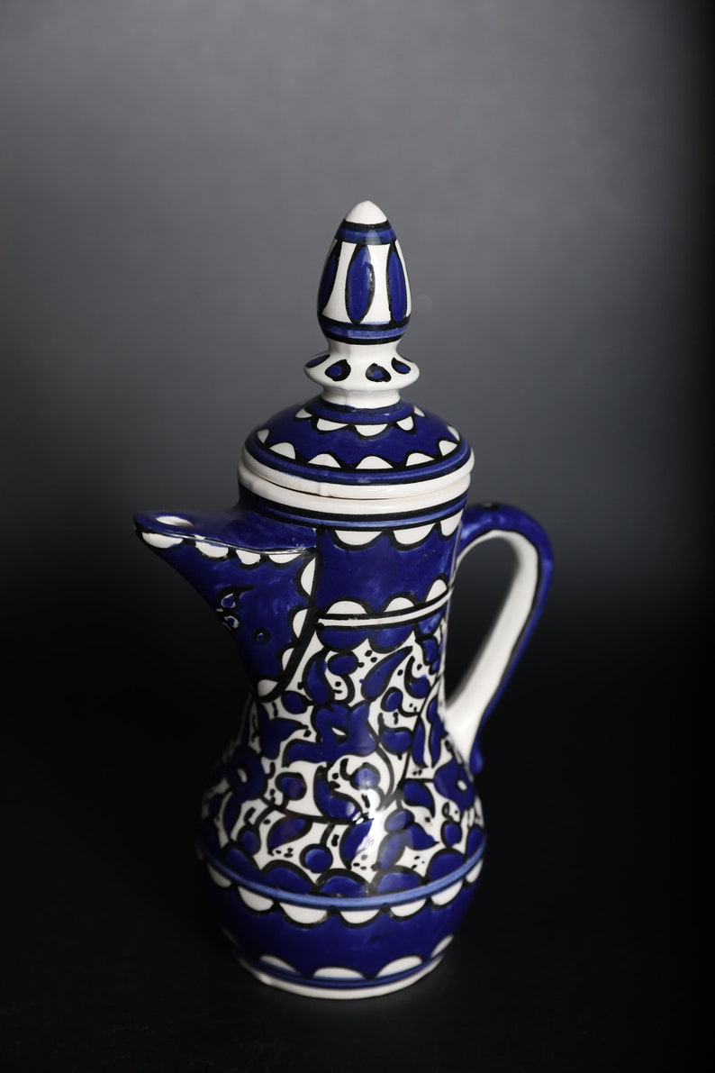 Luxurious Traditional Palestinian Arabic Coffee Set, Colored by Blue ...