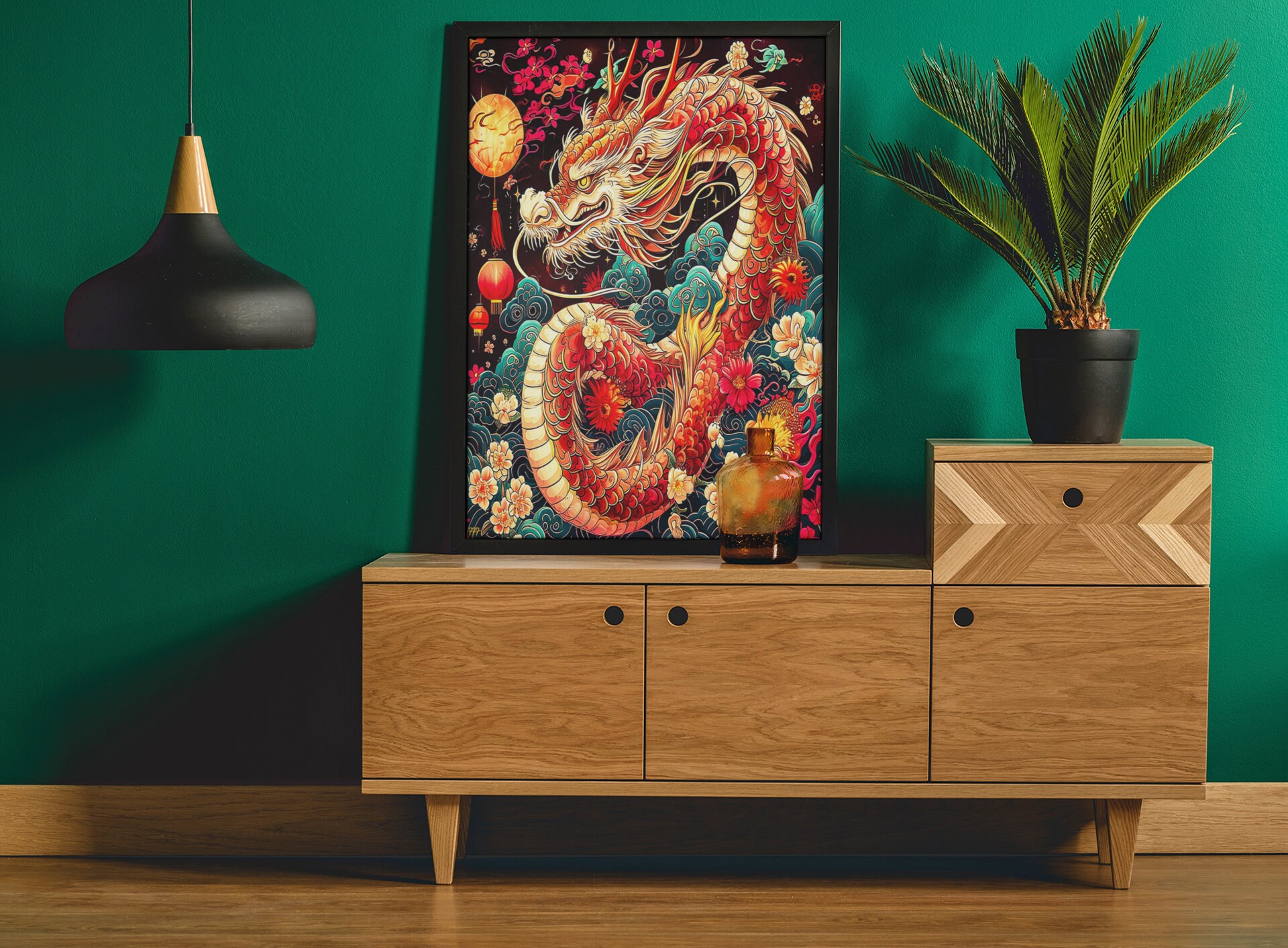 Chinese Red Dragon Art, Dragon Poster, Chinese New Year, Dragon ...