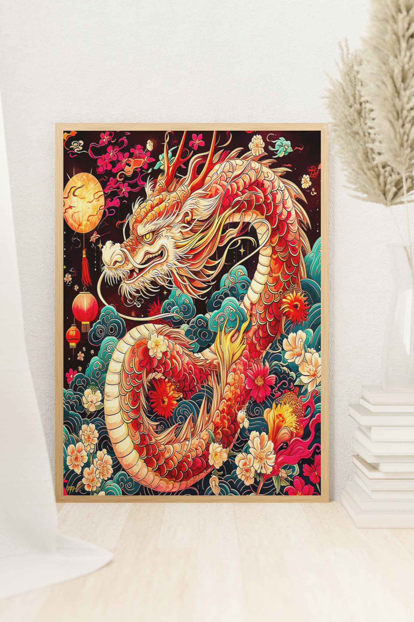 Chinese Red Dragon Art, Dragon Poster, Chinese New Year, Dragon ...